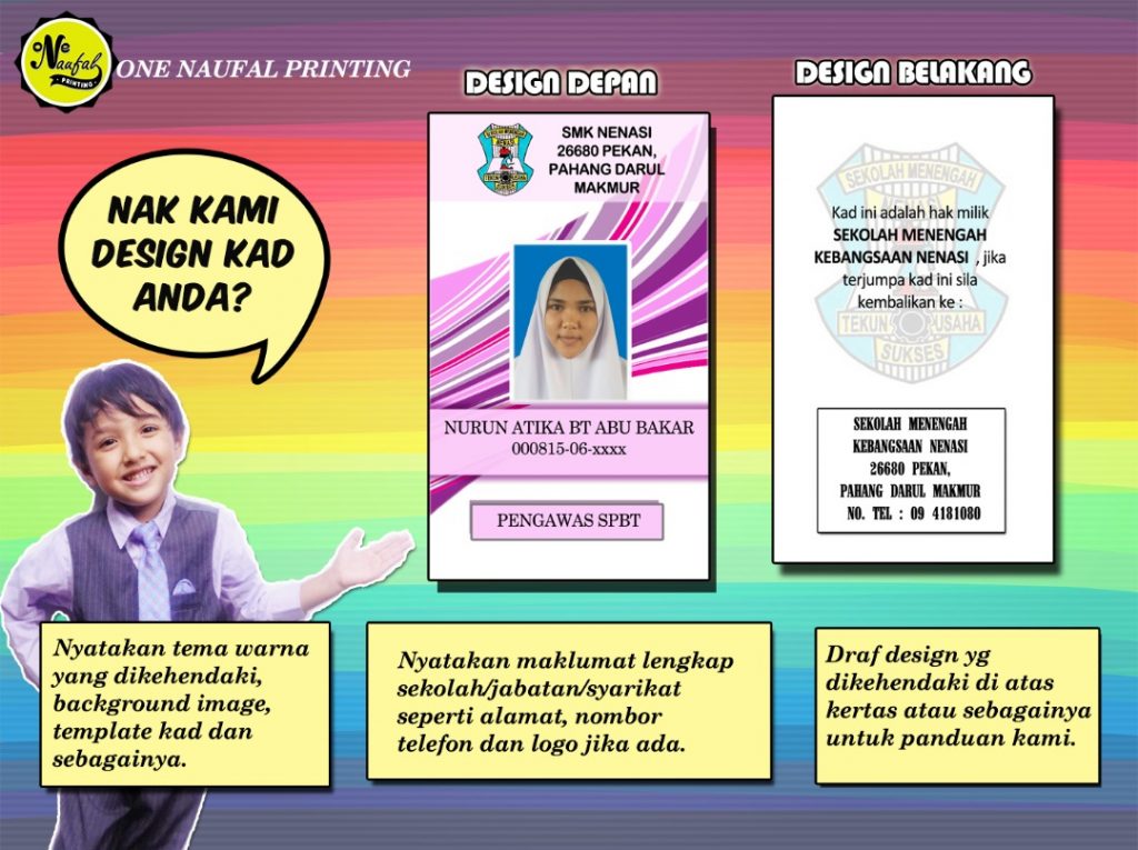 Kad Id Pelajar, Guru , Pekerja, Staf & event. (Rfid/Mifare Card ...